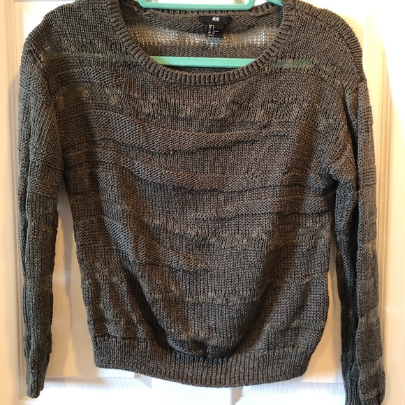 H&M | Sweaters | 5 Must Bundle Hm Green Distressed Sweater | Poshmark